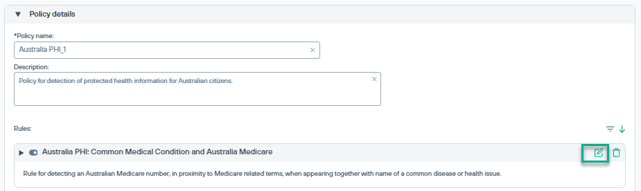 Add exceptions to a rule
